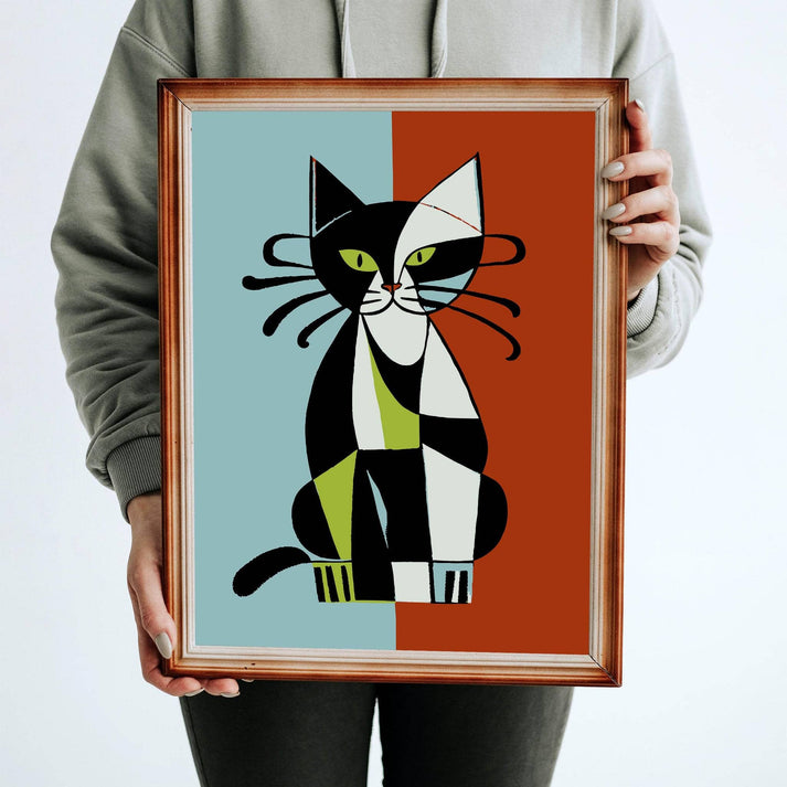 Retro Cat Portrait Poster – HypeSheriff