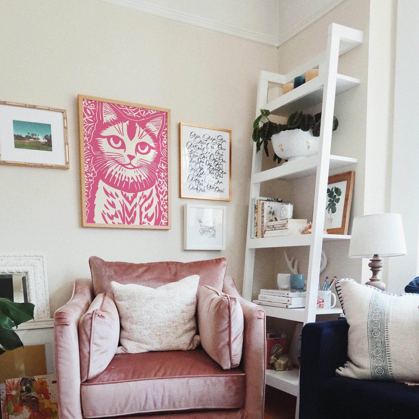 Pink Cat Nursery Poster – HypeSheriff