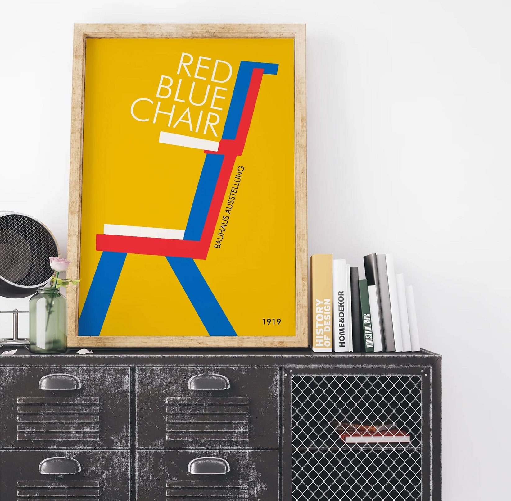 Bauhaus Red Blue Chair Poster – HypeSheriff