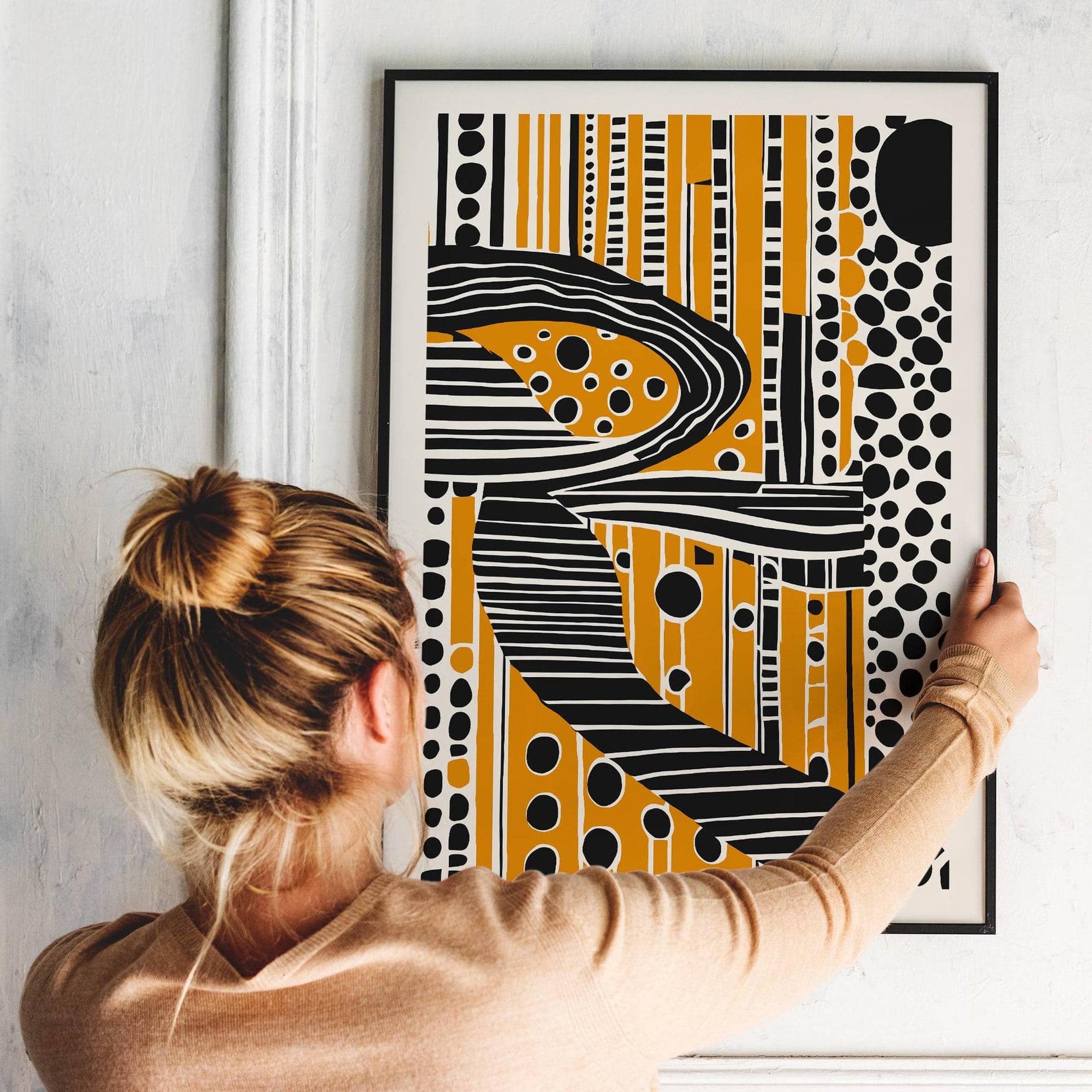 Yellow Modern Abstract Poster — HypeSheriff US