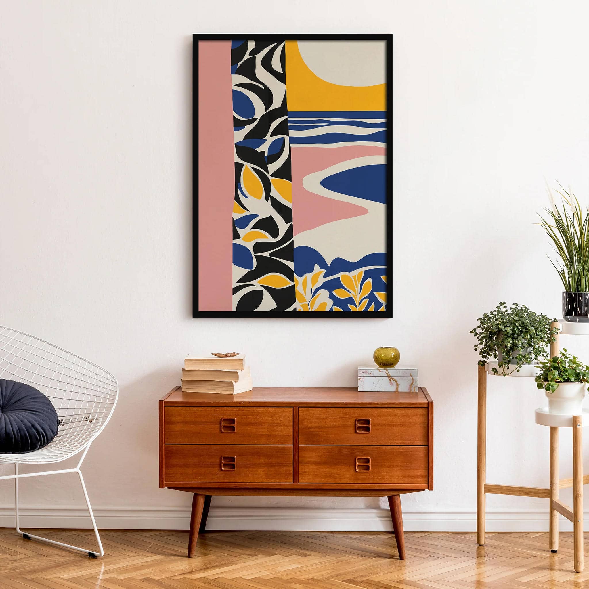 Mid Century Abstract Scenery Art Print – HypeSheriff