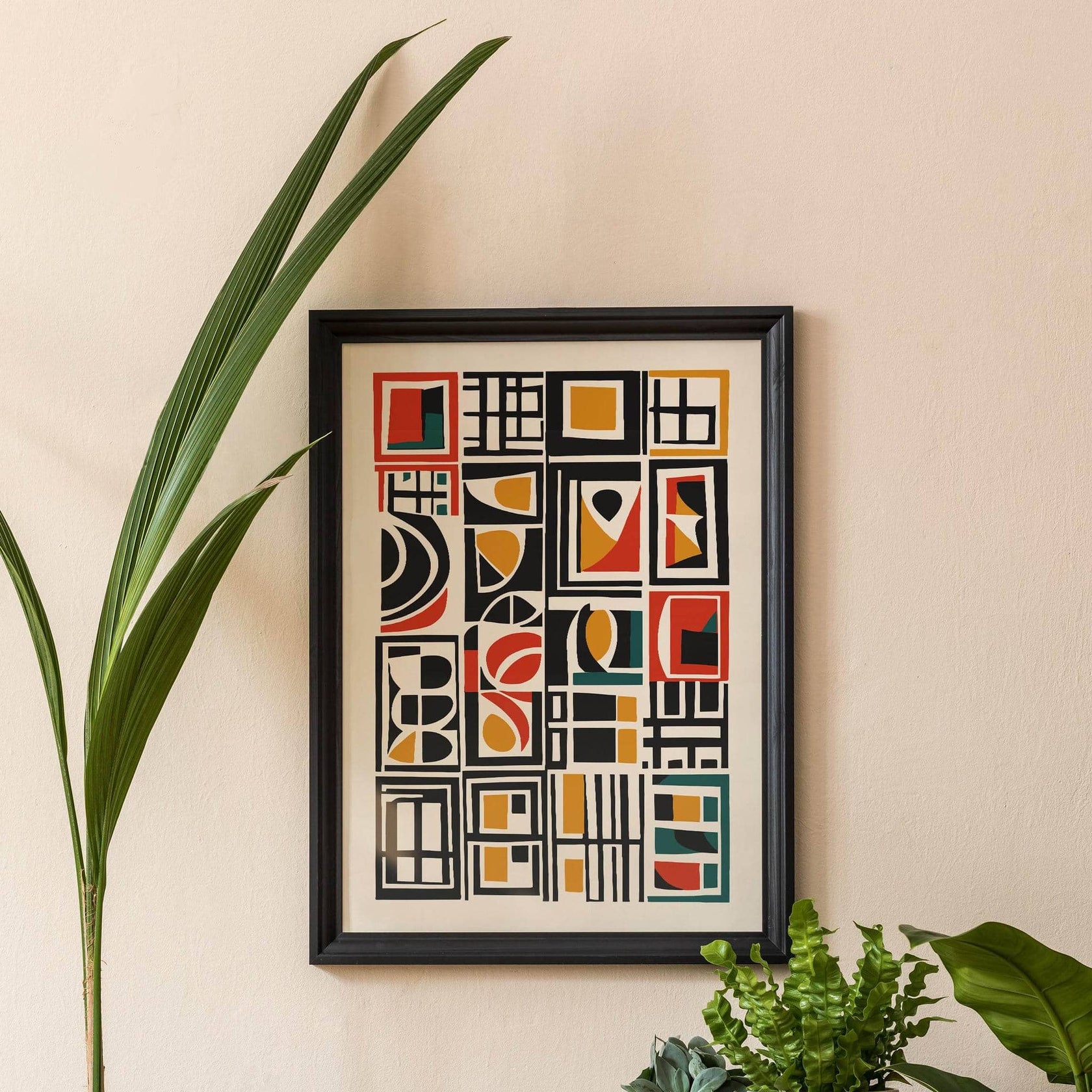 Retro Abstract Cut Outs Poster – HypeSheriff