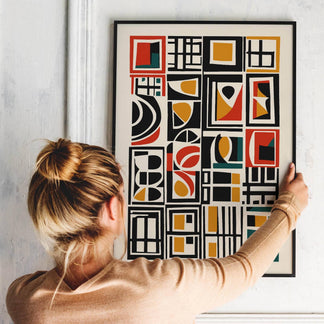 Retro Abstract Cut Outs Poster – HypeSheriff