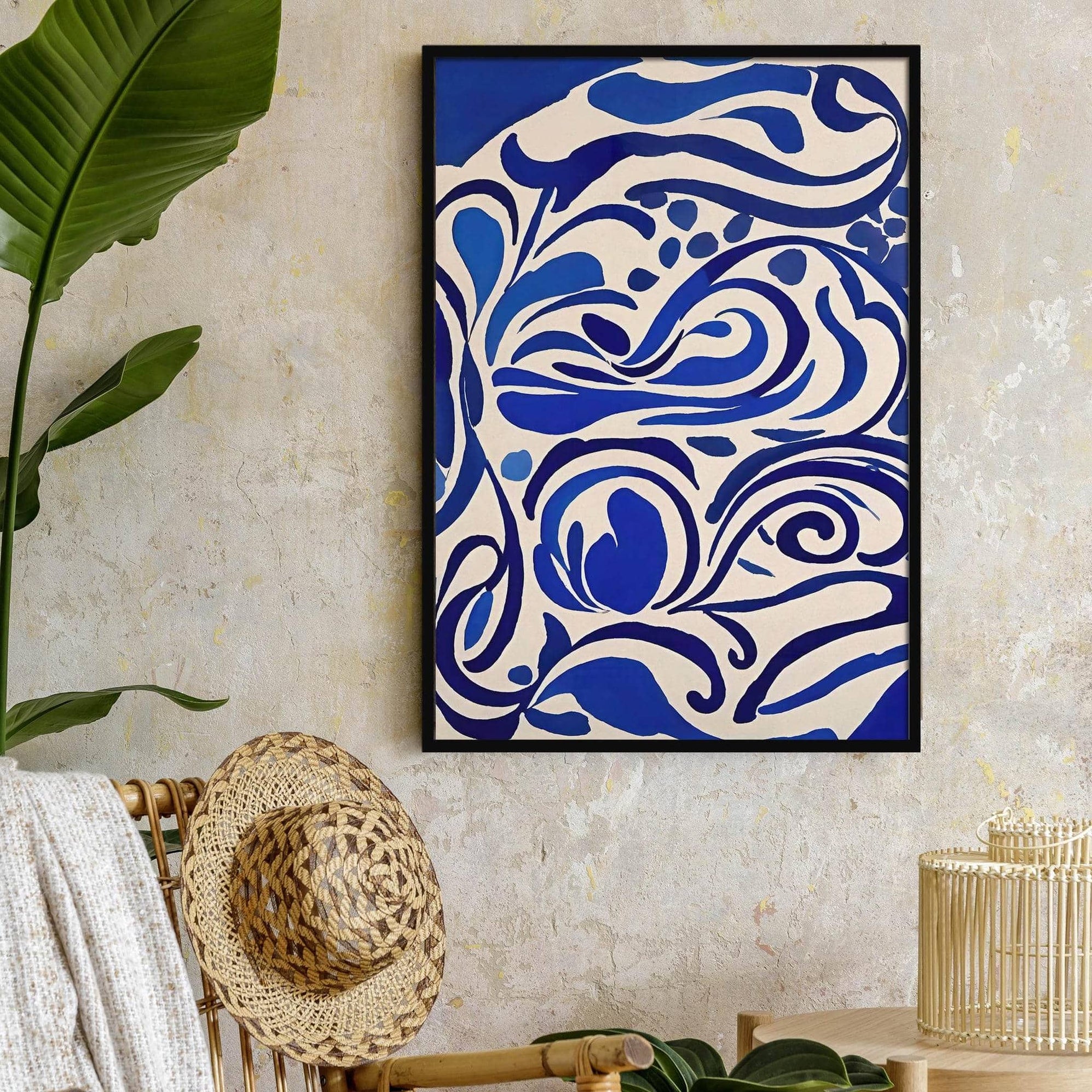 Indigo Abstract Painting Art Print — HypeSheriff US