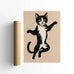 Cute Dancing Cat Wall Art Print – HypeSheriff