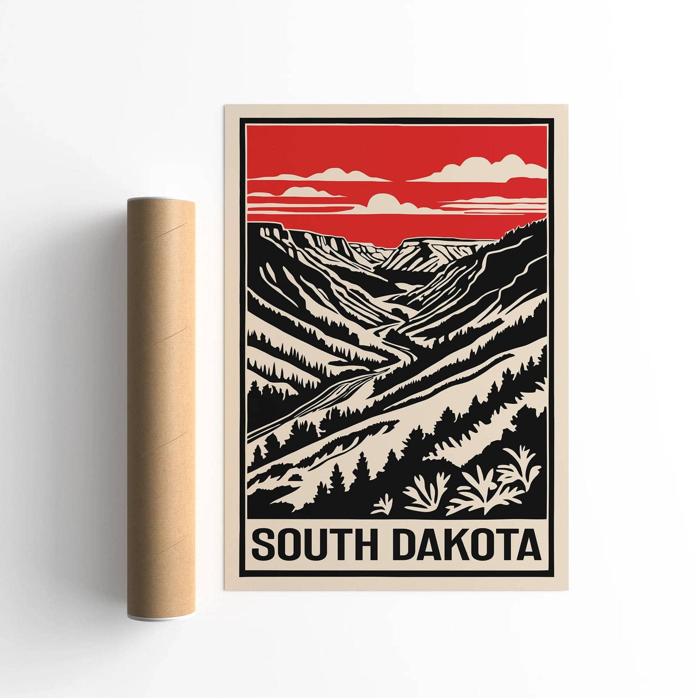 South Dakota Red Poster – HypeSheriff