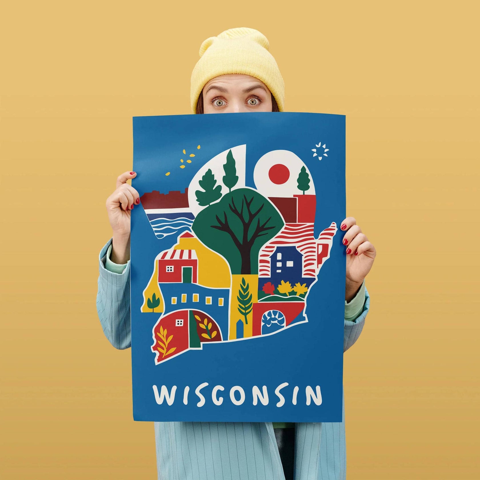 Wisconsin Blue Travel Poster – HypeSheriff