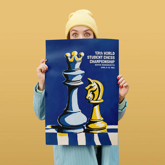 Vintage Chess Pieces Poster 1966 – HypeSheriff