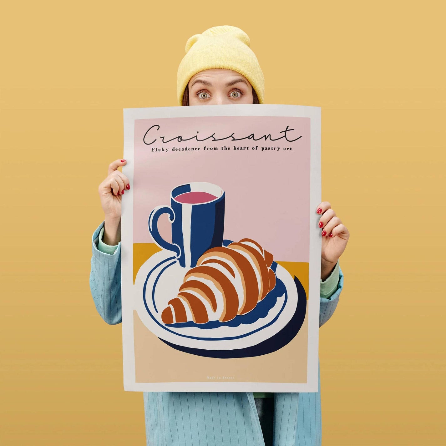 Croissant - Cute French Wall Art Print – HypeSheriff