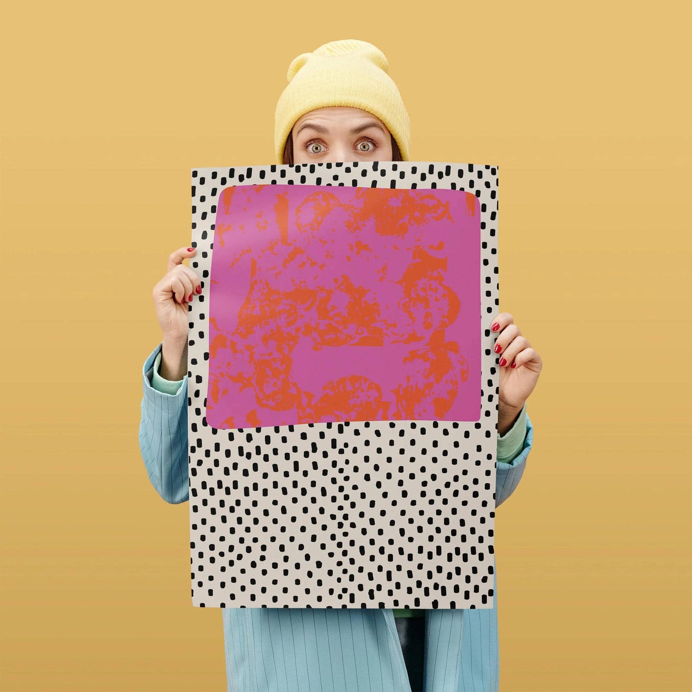 Pink and Red MCM Abstract Poster – HypeSheriff