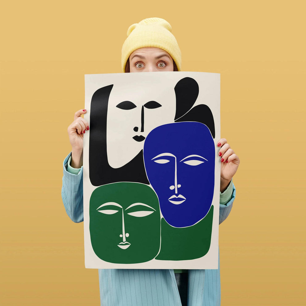 Modern Minimalist Faces Poster – HypeSheriff