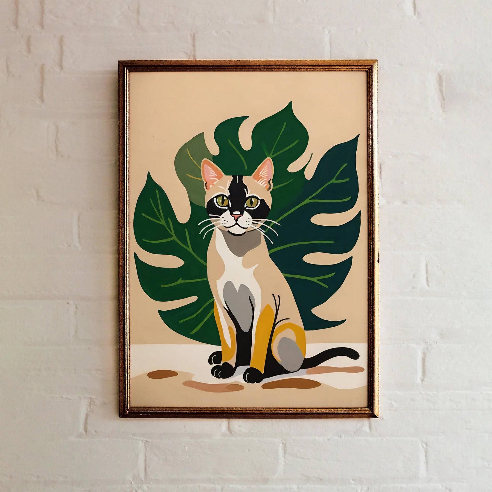 Monstera Cat - Wall Art Print – HypeSheriff