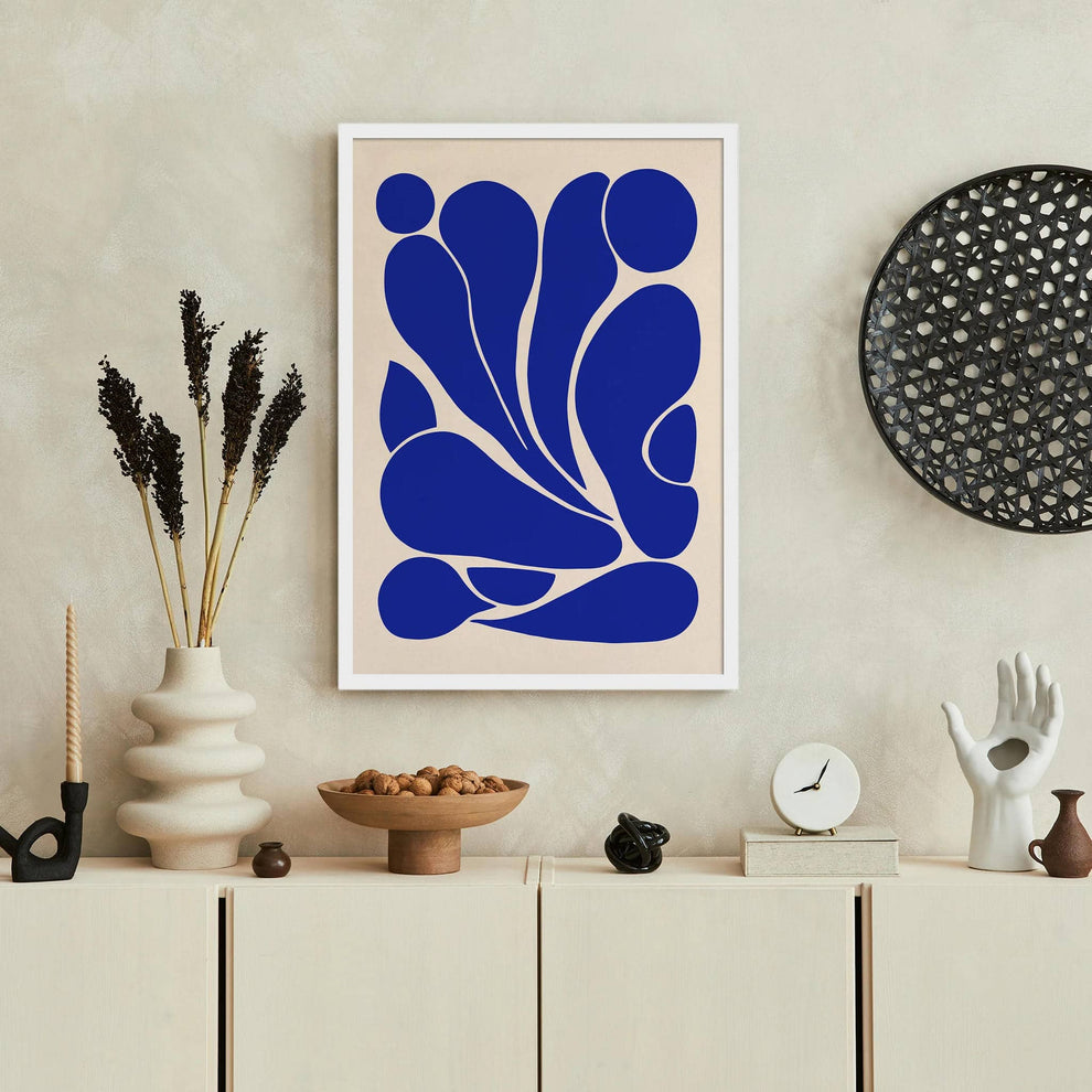 Blue Organic Modern Shapes Print – HypeSheriff