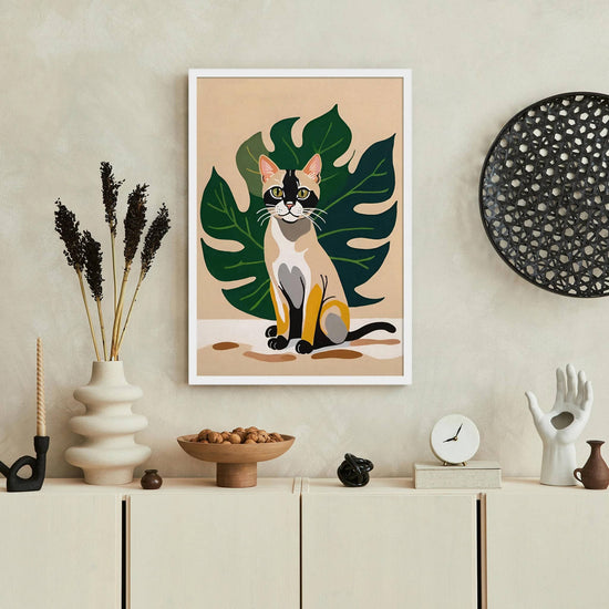 Monstera Cat - Wall Art Print – HypeSheriff