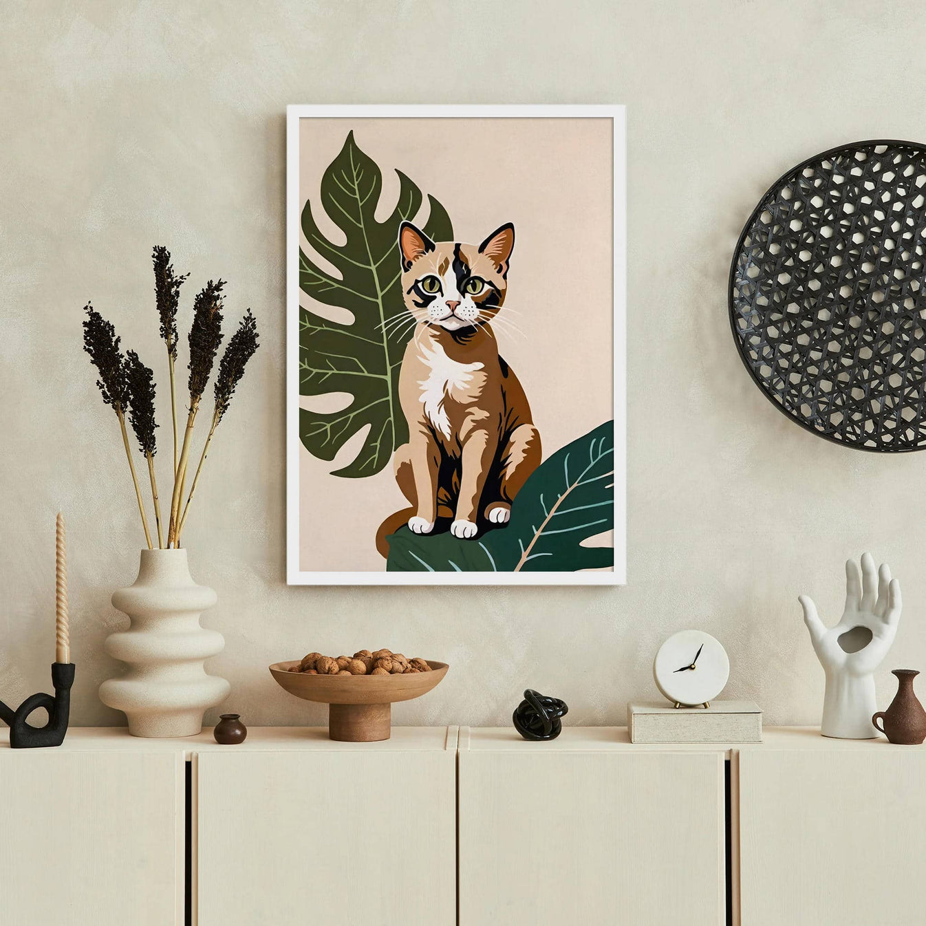 Illustrated Cute Cat Poster – HypeSheriff