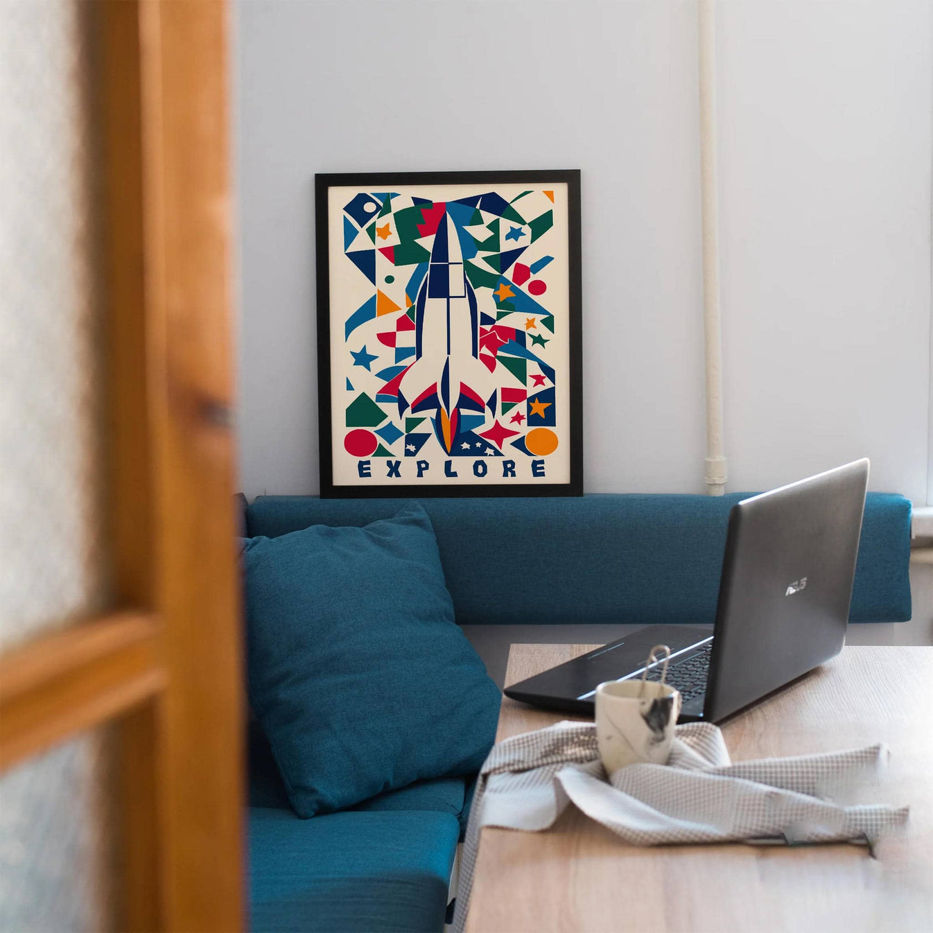 Rocketship, Explore Cosmos Kids Art Print – HypeSheriff