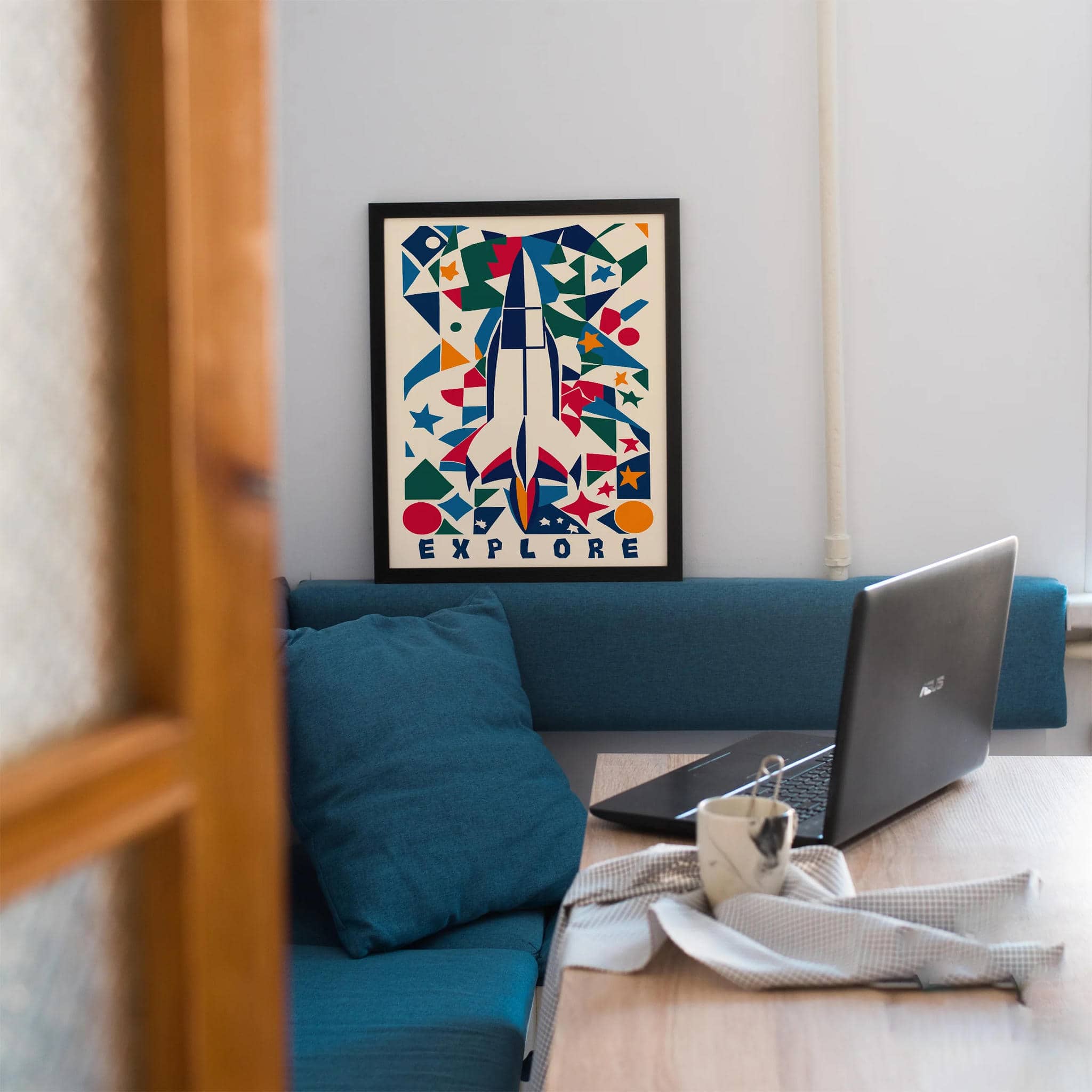 Rocketship, Explore Cosmos Kids Art Print – HypeSheriff