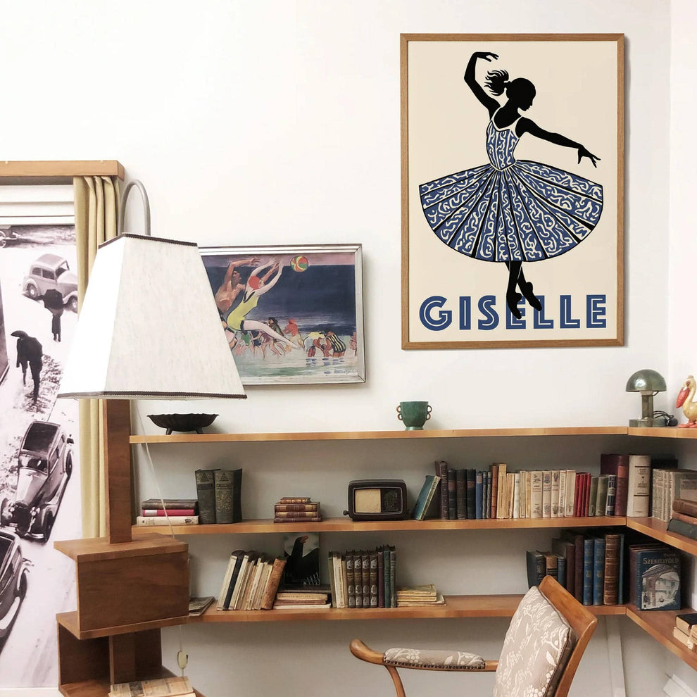 Giselle Retro Ballerina Wall Art Print – HypeSheriff