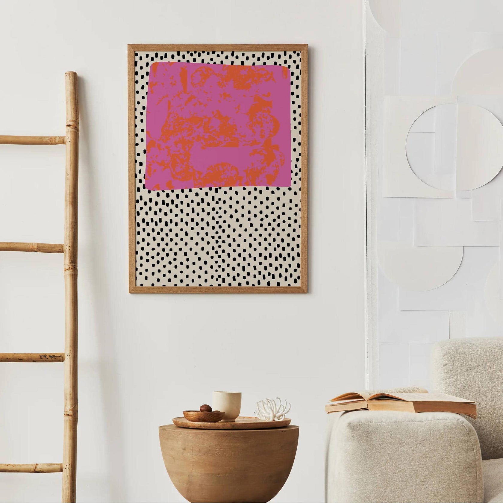 Pink and Red MCM Abstract Poster – HypeSheriff
