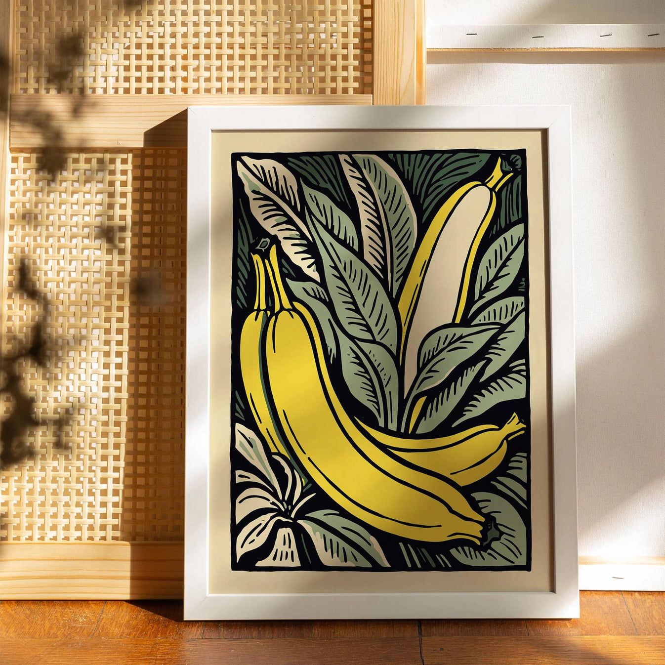 Tropical Bananas Retro Art Print – HypeSheriff