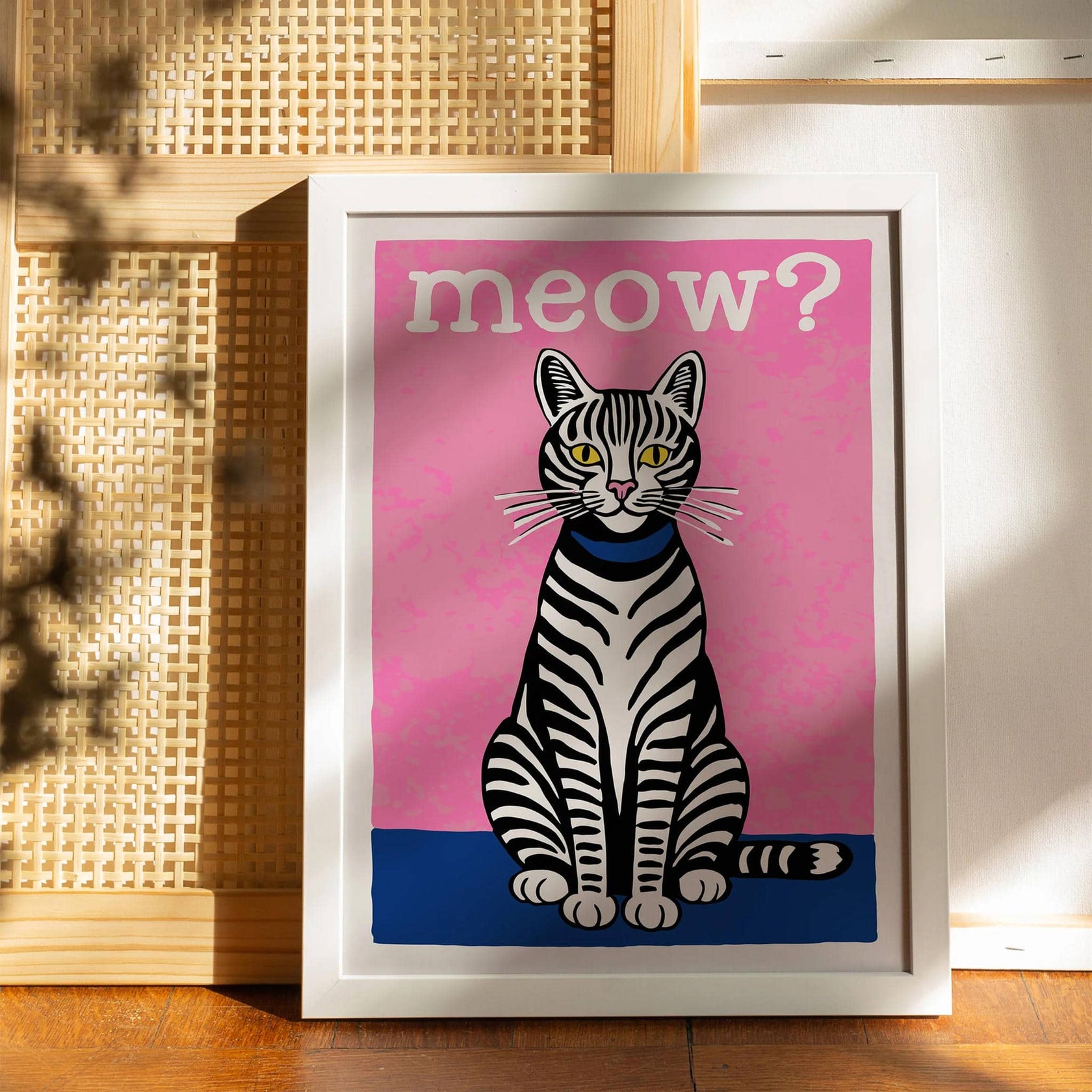 Cute Zebra Cat Meow Poster – HypeSheriff