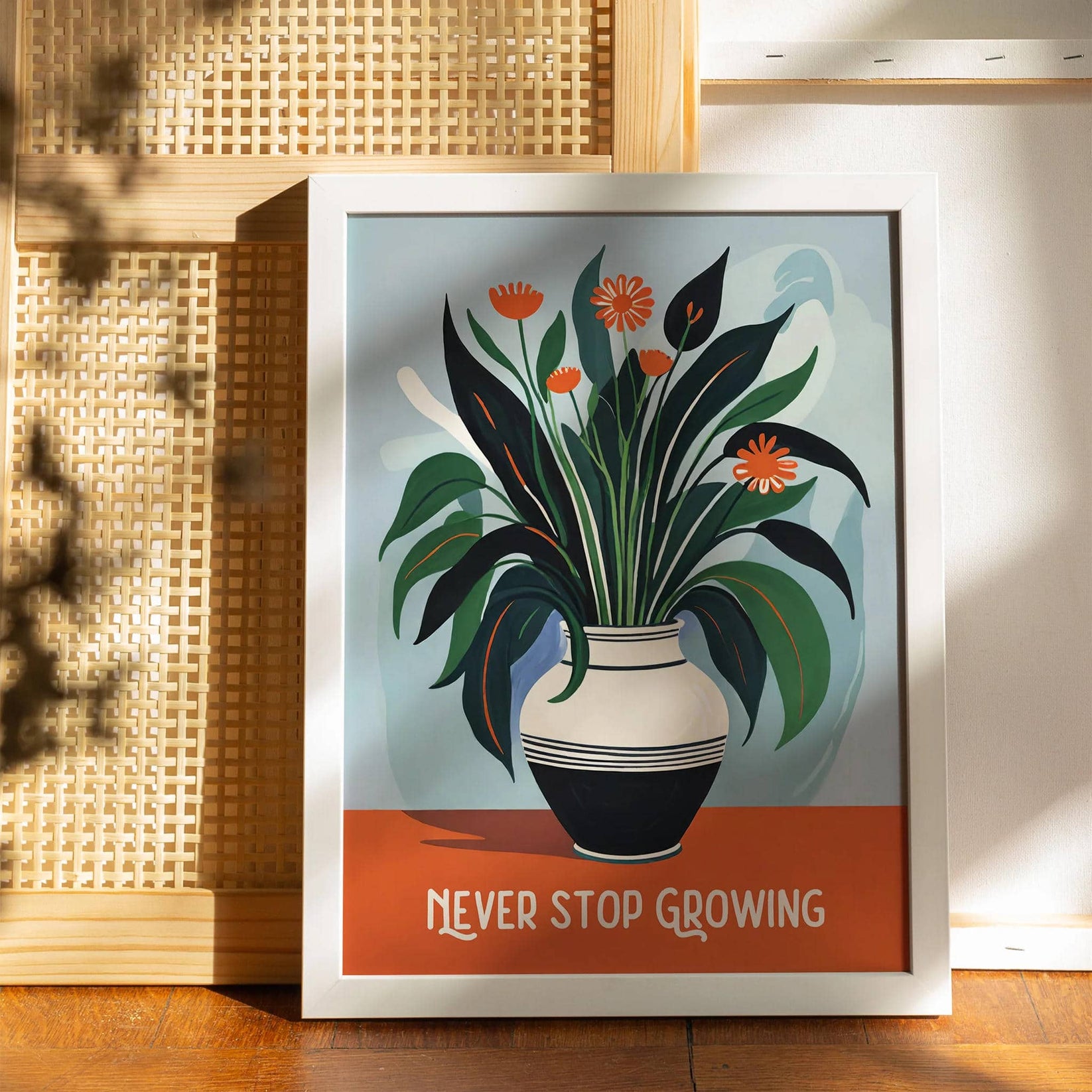 Never Stop Growing Floral Poster – HypeSheriff