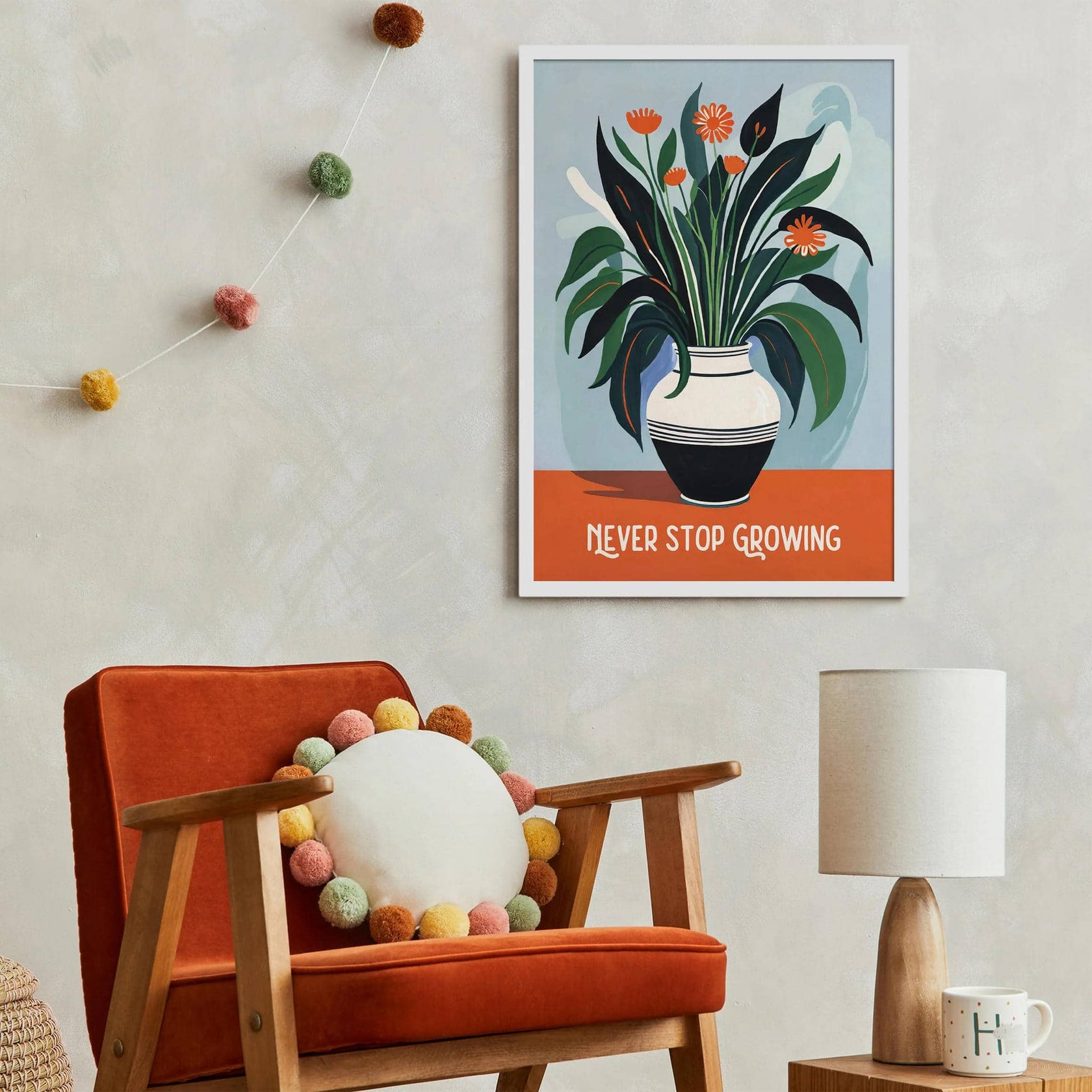 Never Stop Growing Floral Poster – HypeSheriff
