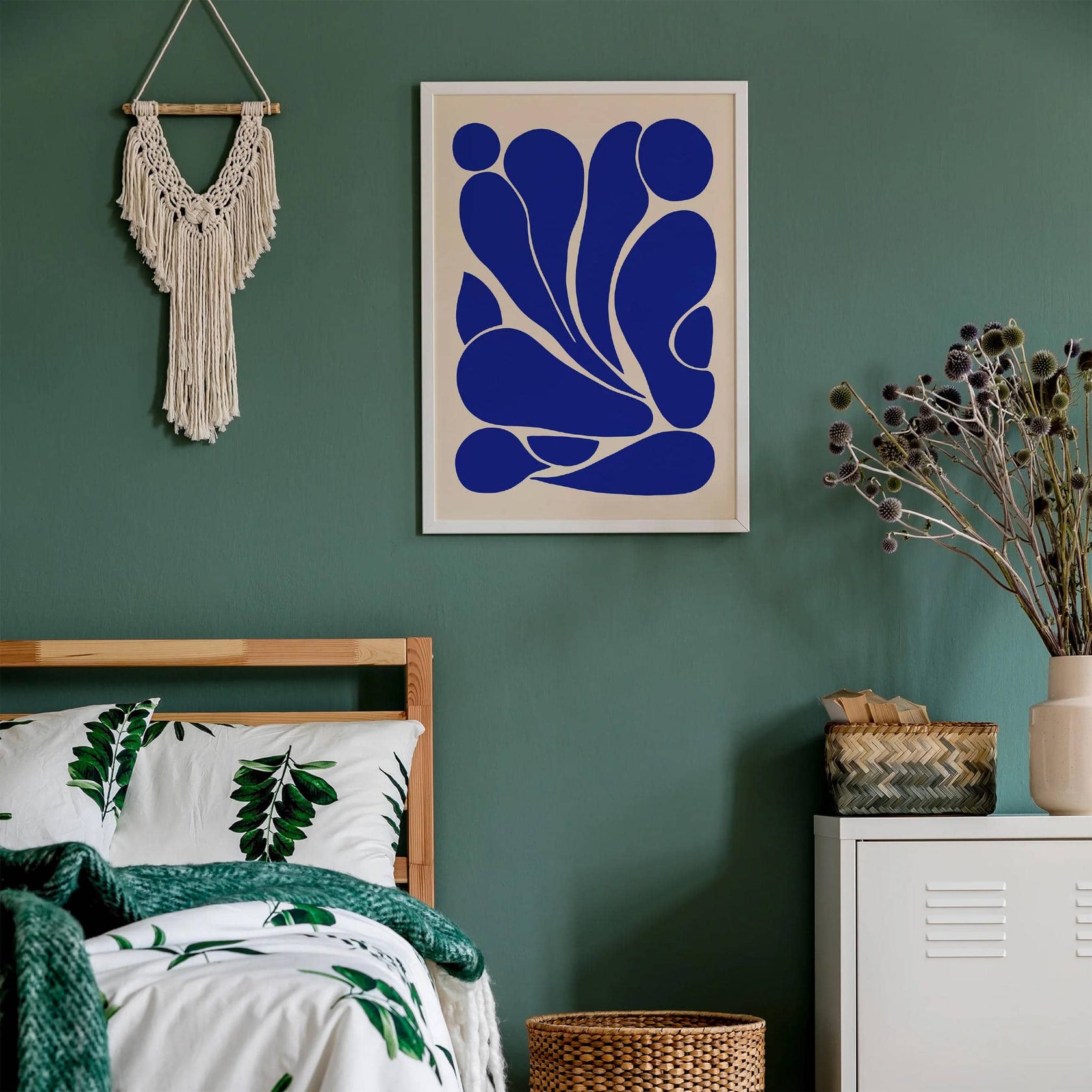 Blue Organic Modern Shapes Print – HypeSheriff