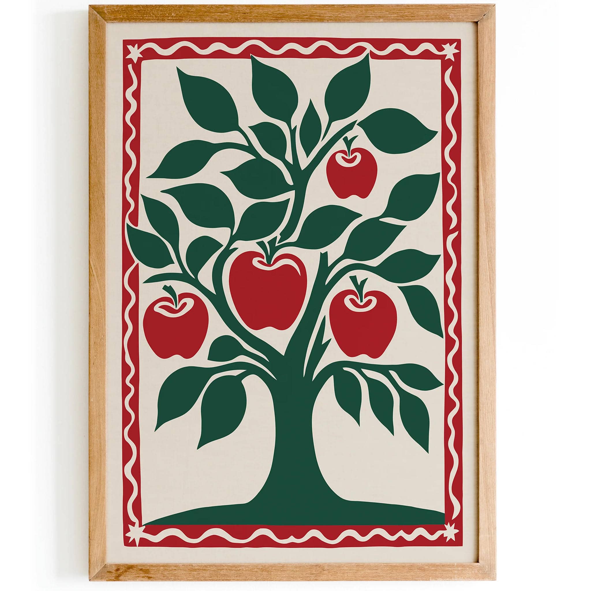 Retro Apple Tree Art Print – HypeSheriff