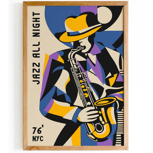 Jazz All Night Music Poster – HypeSheriff