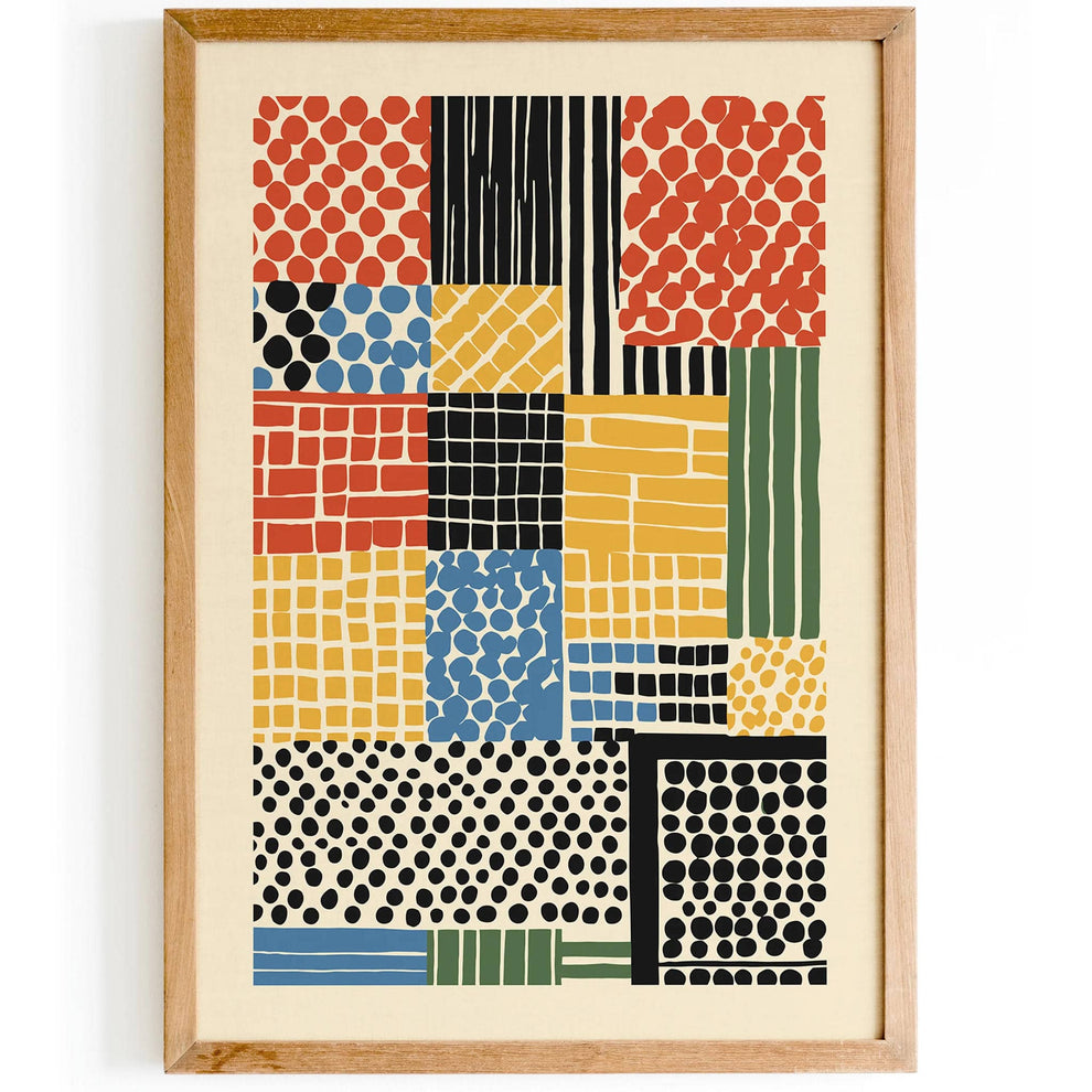 Retro Colorful Abstract Print – HypeSheriff