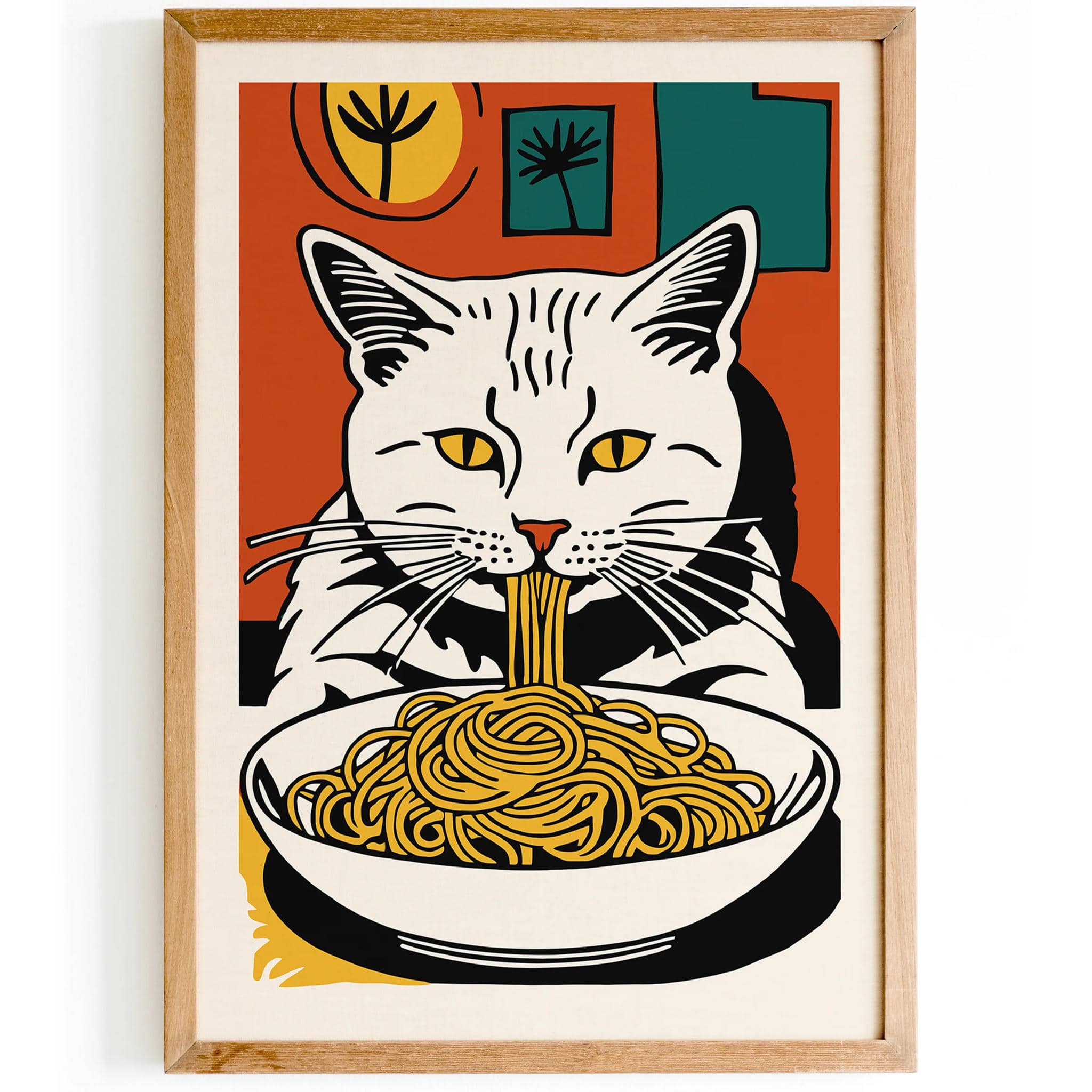 Spaghetti Lover Funny Cat Poster – HypeSheriff
