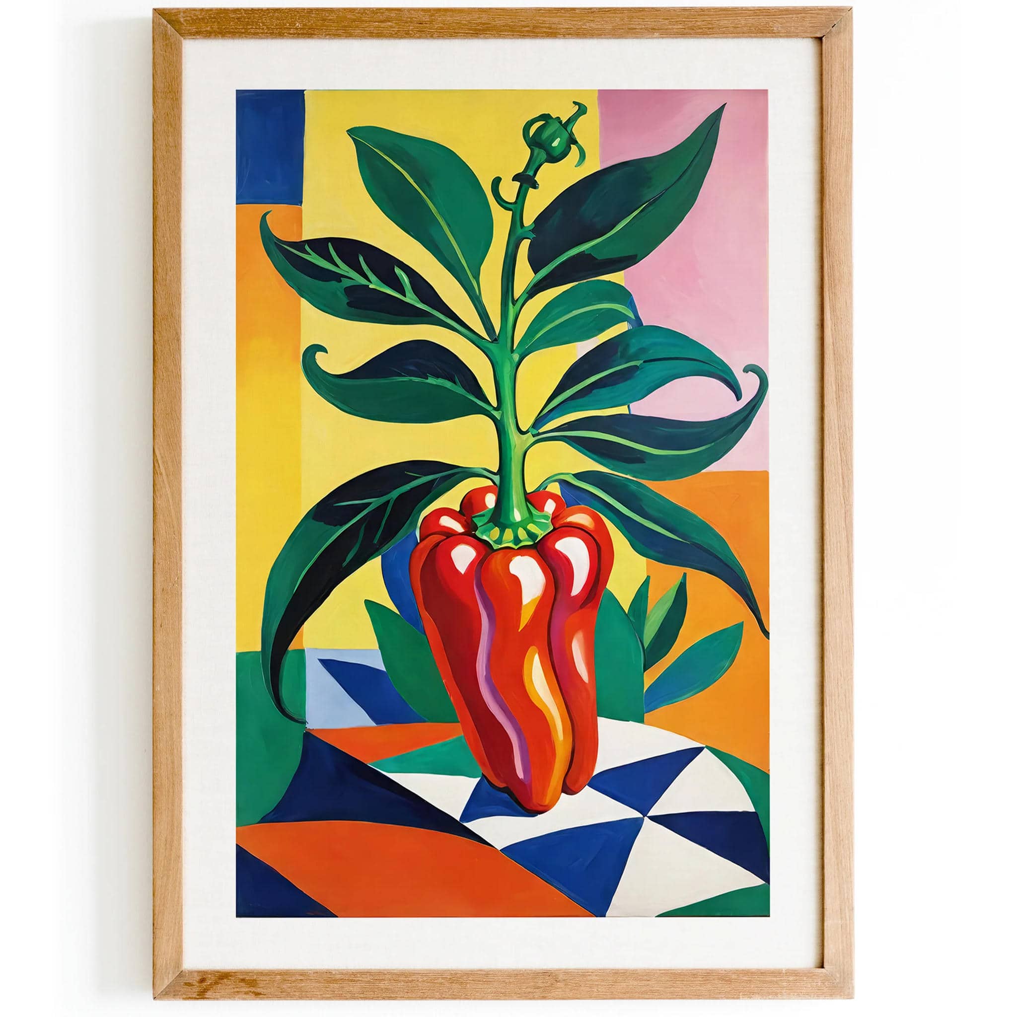 Red Pepper on Colorful Background Poster – HypeSheriff