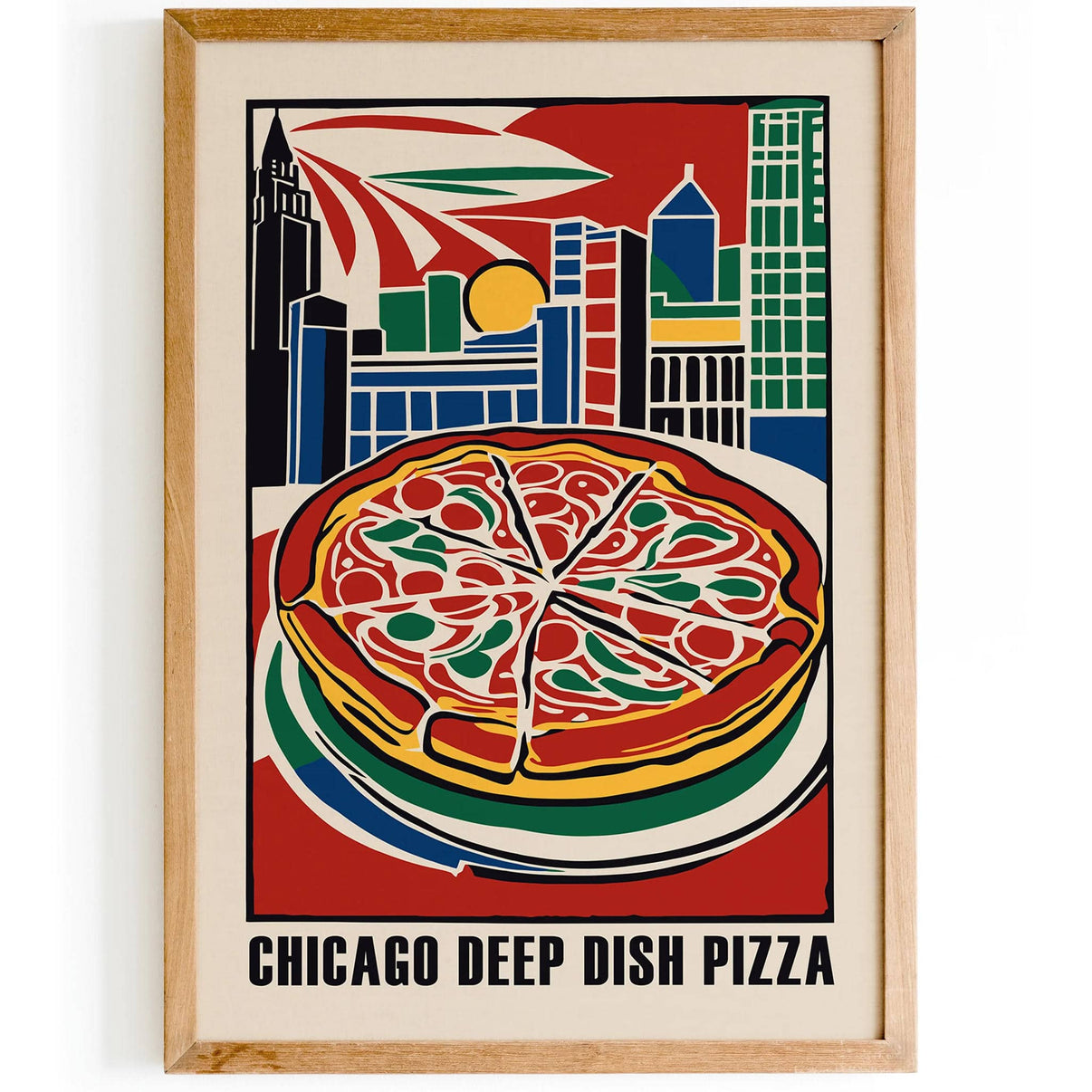 Chicago Deep Dish Pizza Poster – HypeSheriff