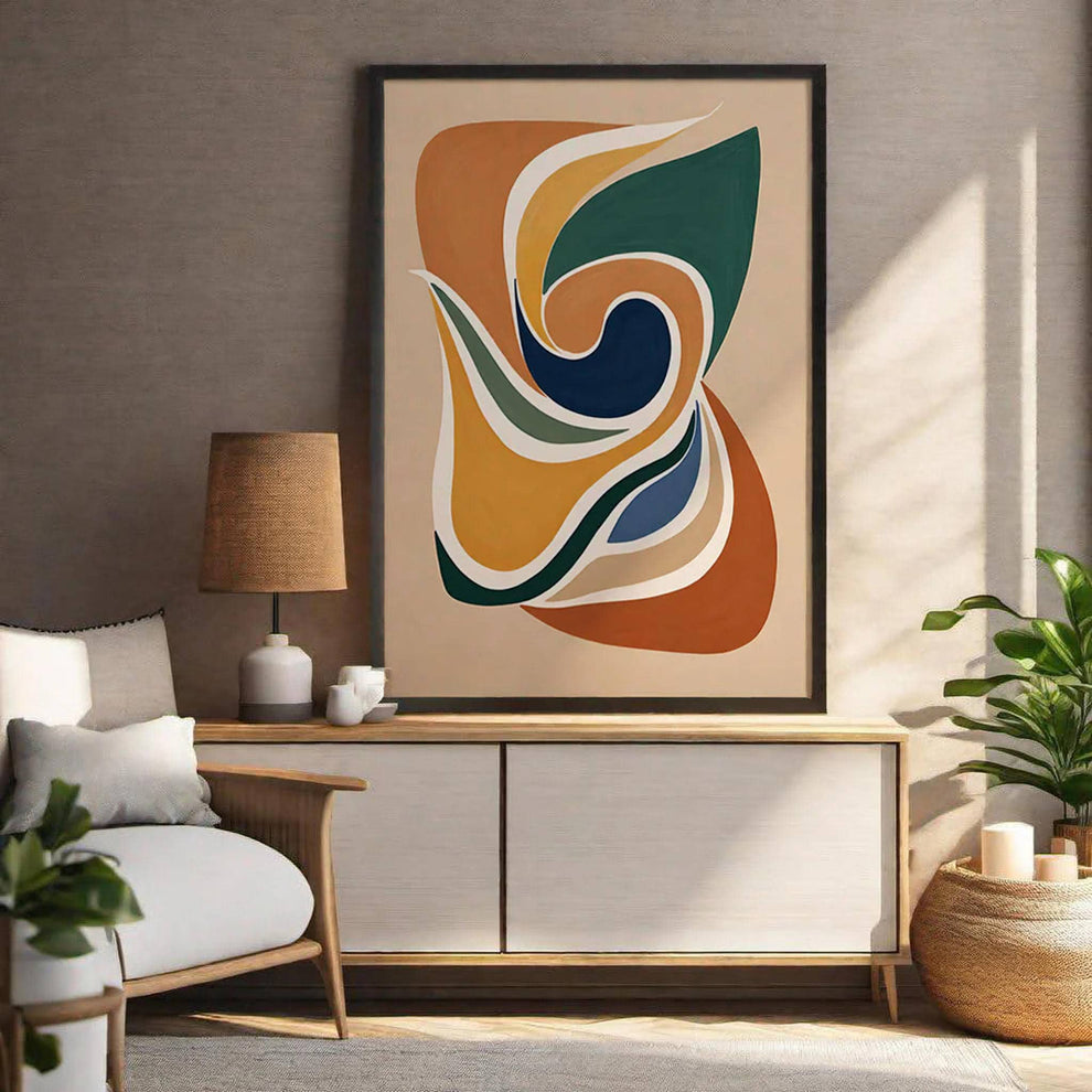 Neutral Abstract Shapes Art Print – HypeSheriff