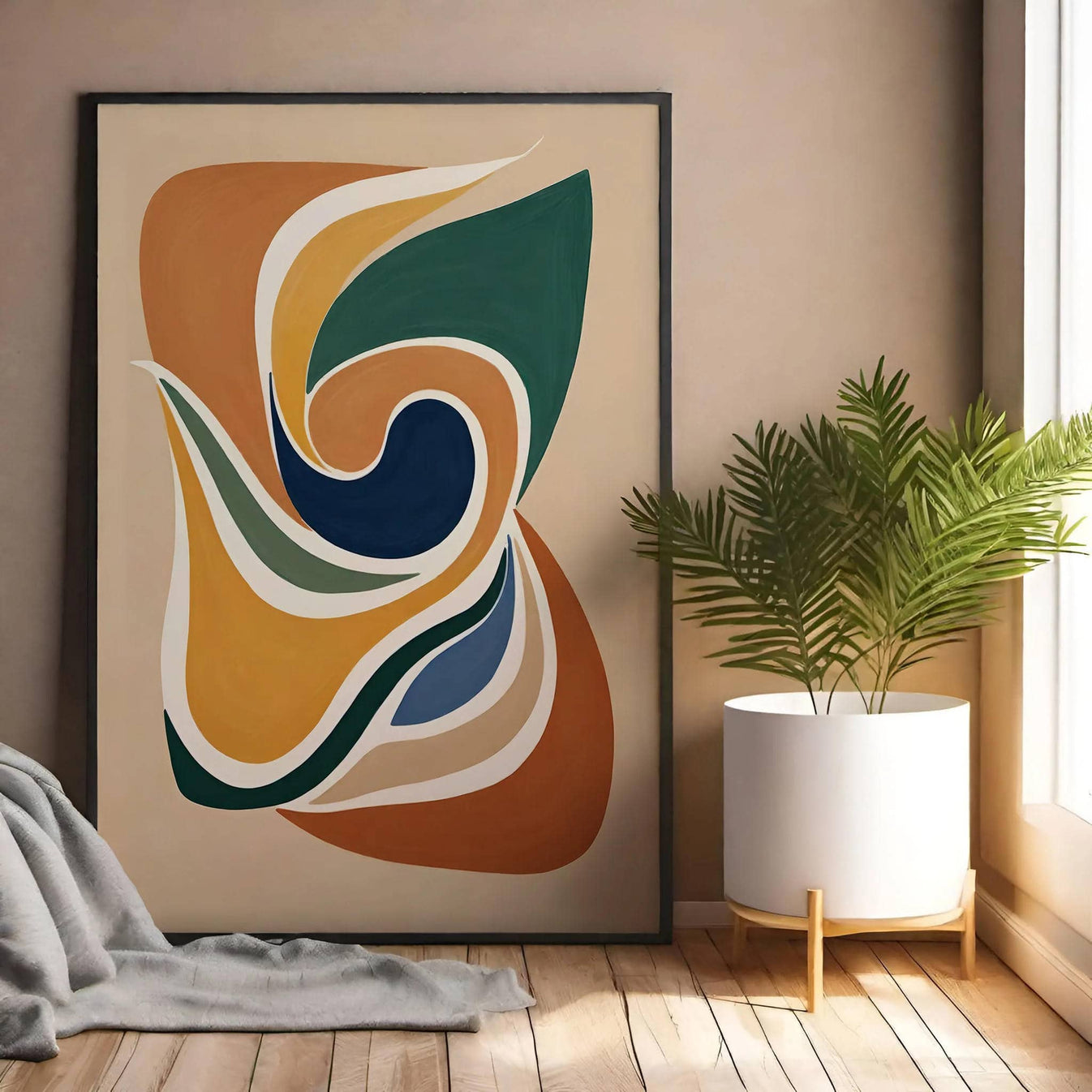 Neutral Abstract Shapes Art Print – HypeSheriff