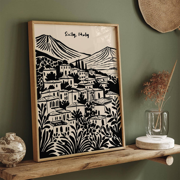 Sicily, Italy Travel Sketch Art Print – HypeSheriff