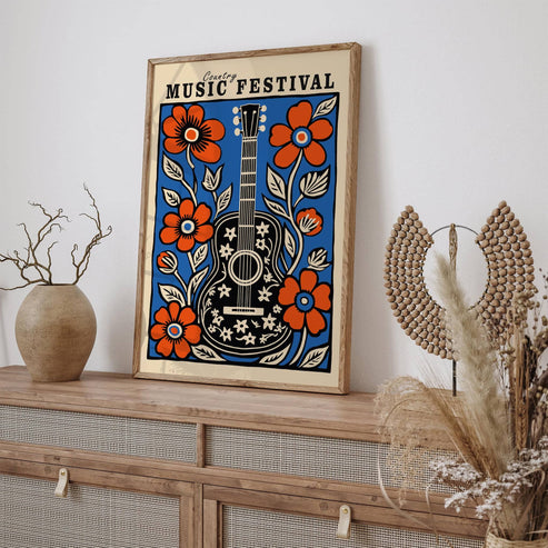Blue Country Music Art Print – HypeSheriff