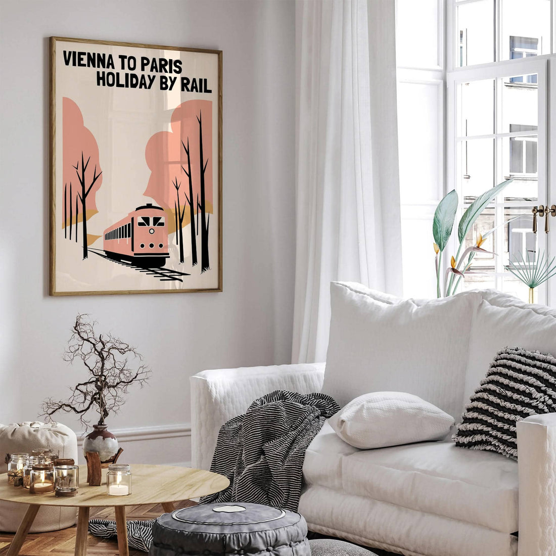 Vienna to Paris Retro Travel Poster – HypeSheriff