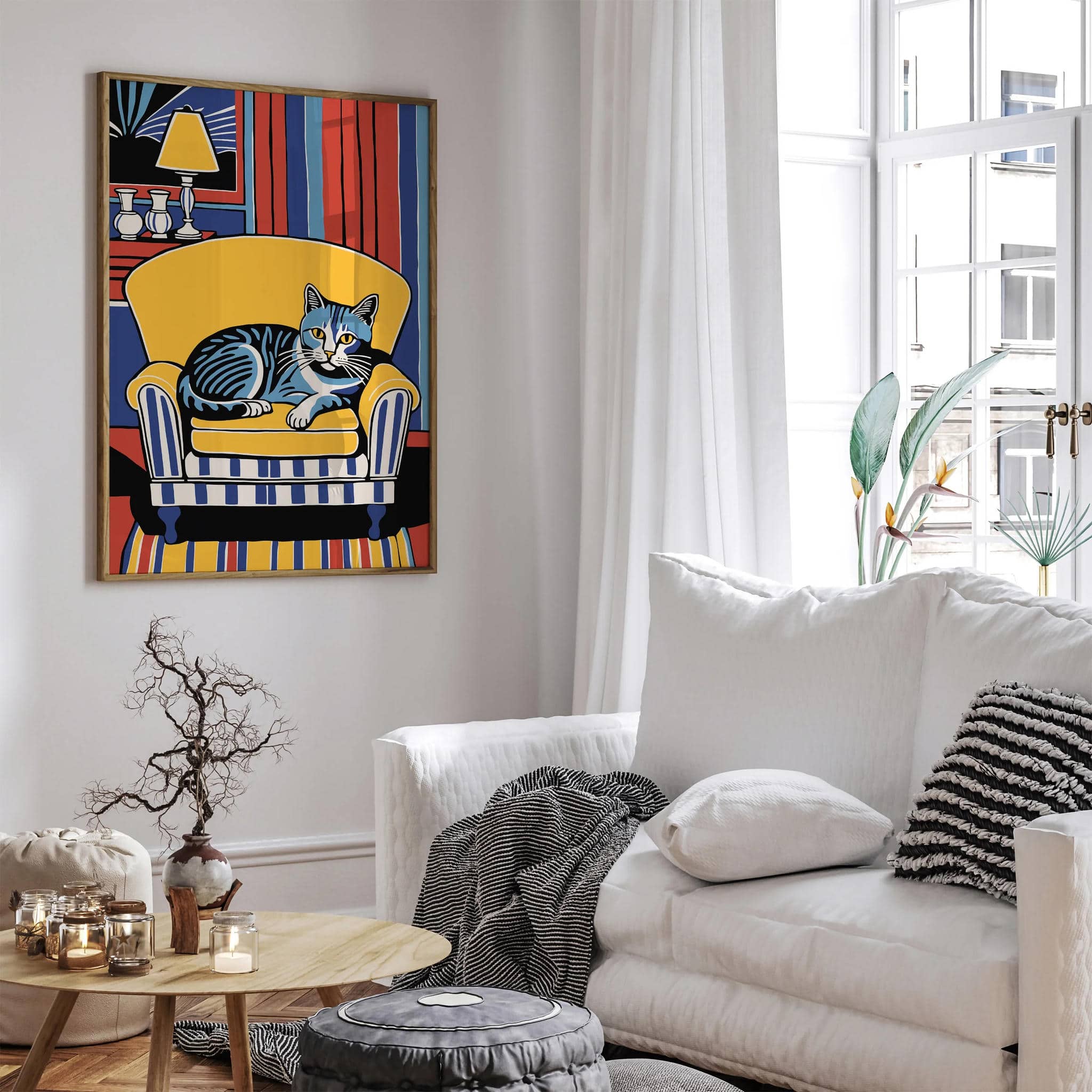 Cozy at Home Cat Poster – HypeSheriff