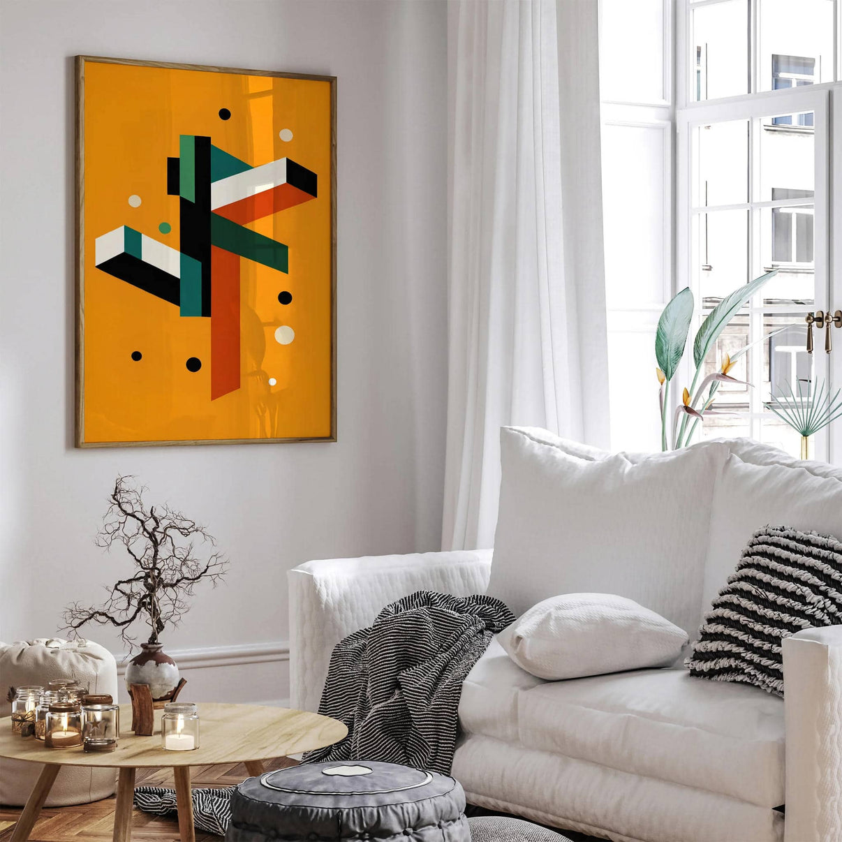 Modern Geometric Abstract Art Print – HypeSheriff