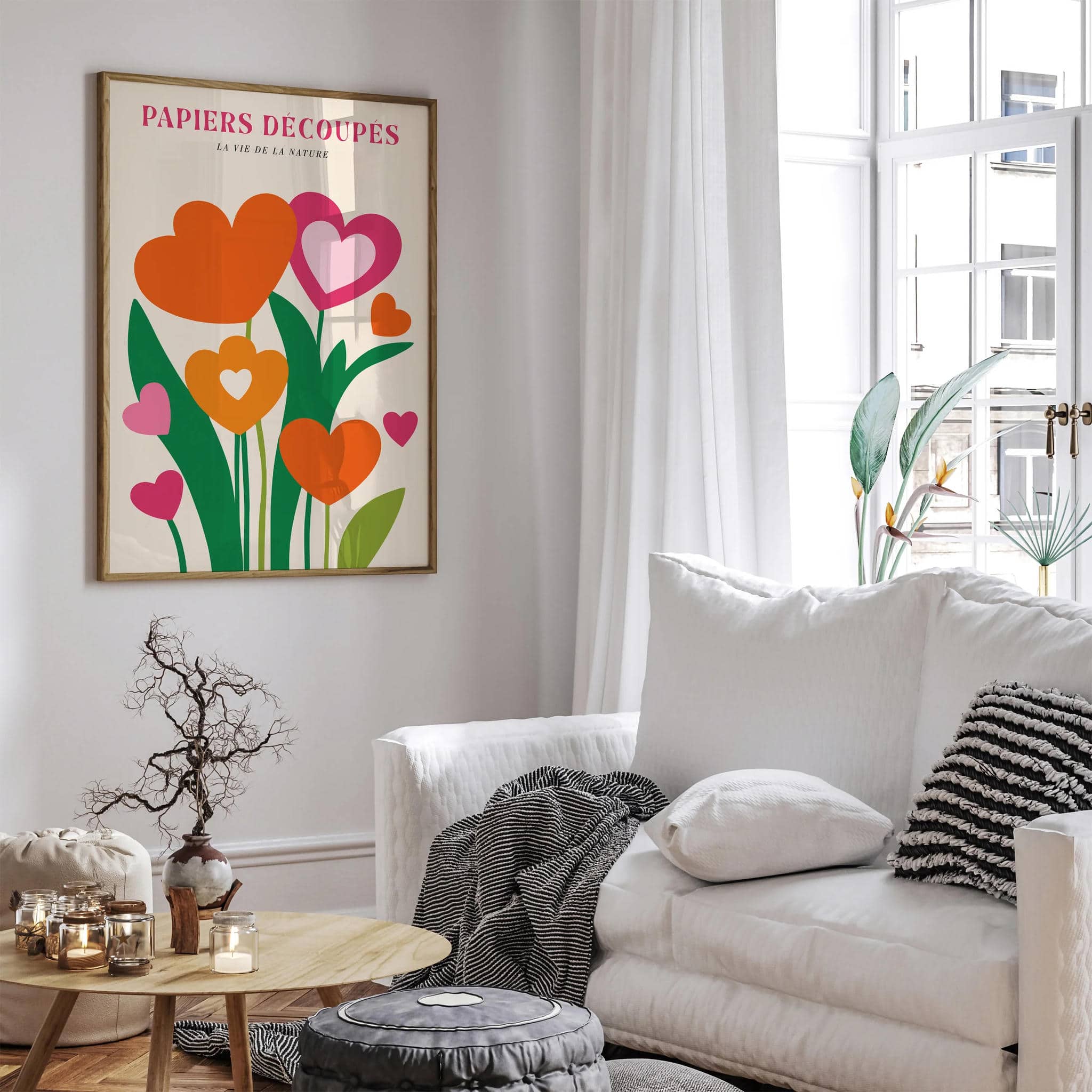 Cute Trendy Cut Outs Floral Poster – HypeSheriff
