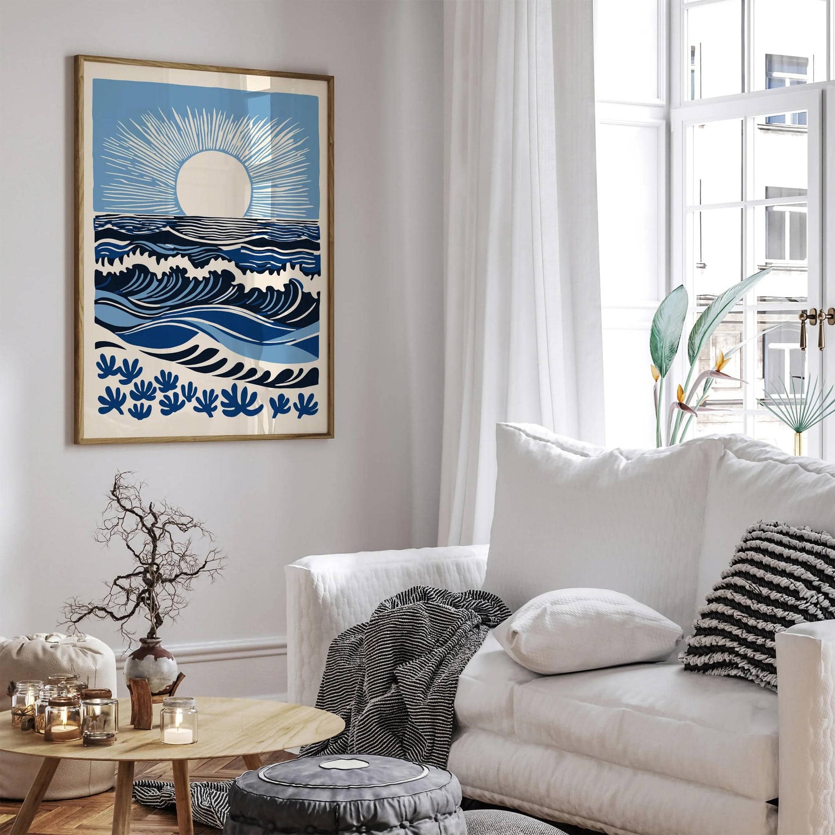 California Sunset in Blue Art Print – HypeSheriff