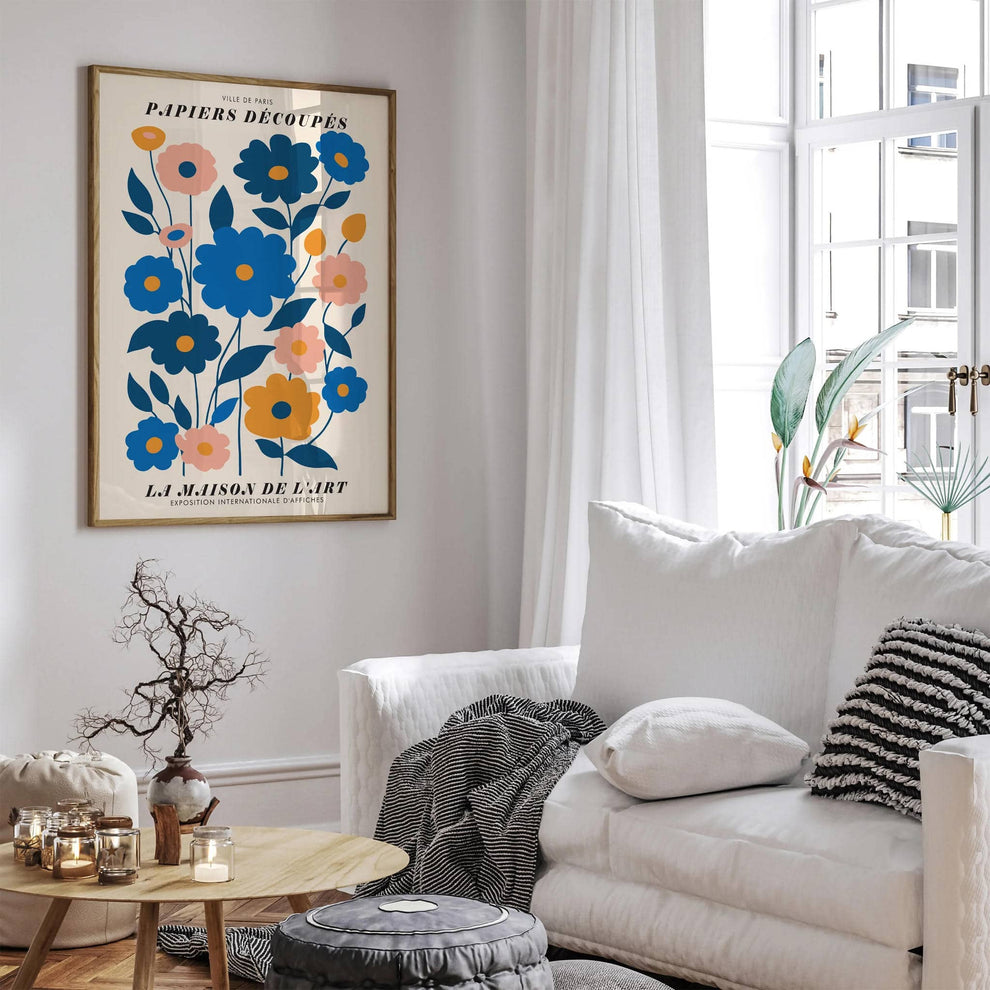 French Blue Floral Art Print 2025 – HypeSheriff