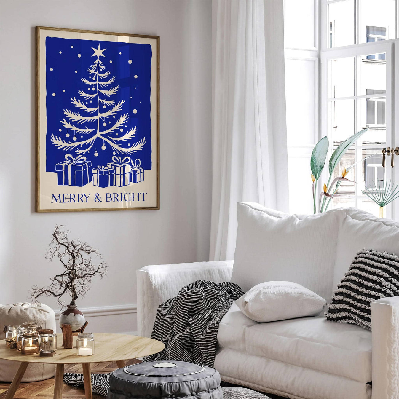 Blue Christmas Tree Art Print 2024 – HypeSheriff