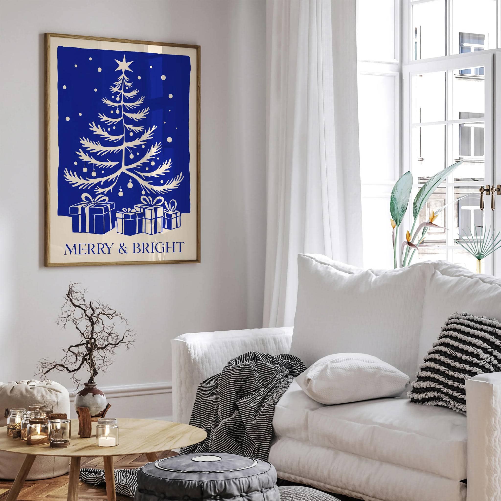 Blue Christmas Tree Art Print 2024 – HypeSheriff