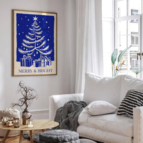Blue Christmas Tree Art Print 2024 – HypeSheriff