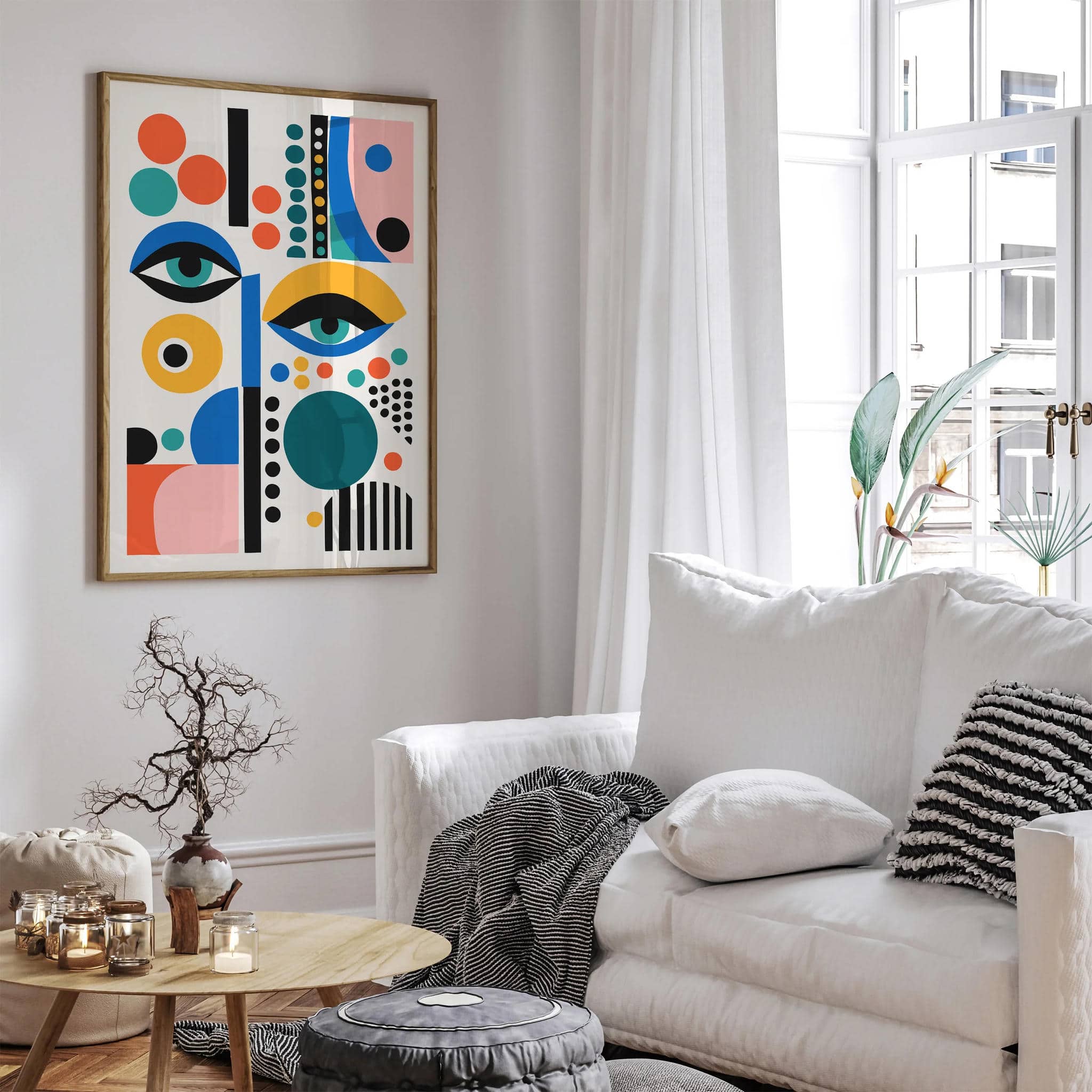 Mid Century Modern Eyes Art Print – HypeSheriff