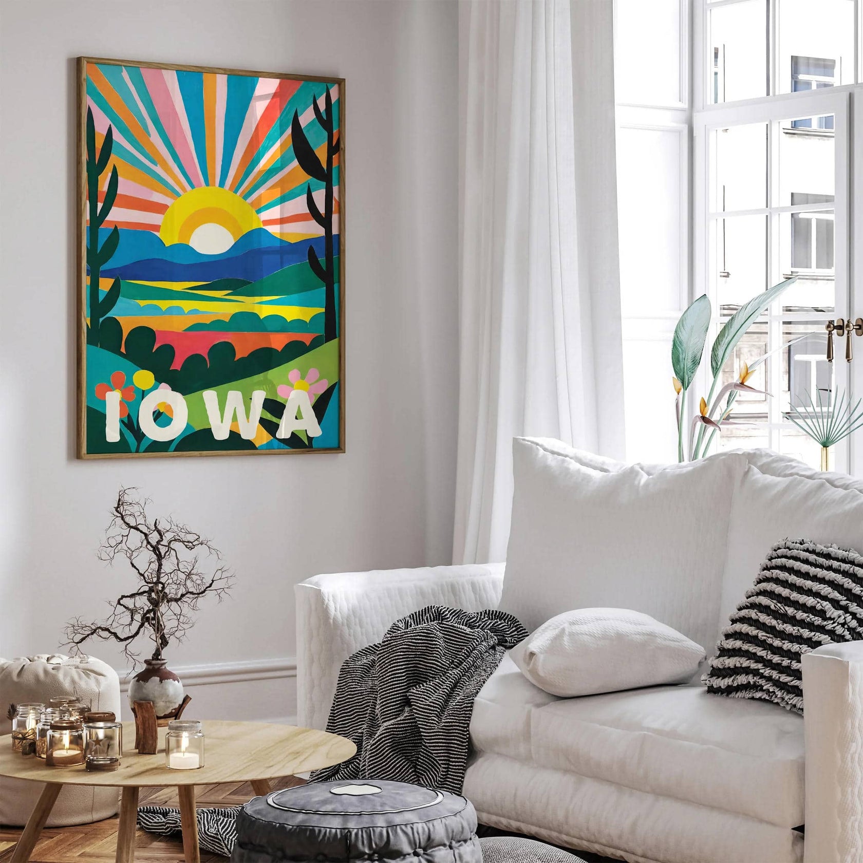 Iowa Retro Travel Poster Print – HypeSheriff
