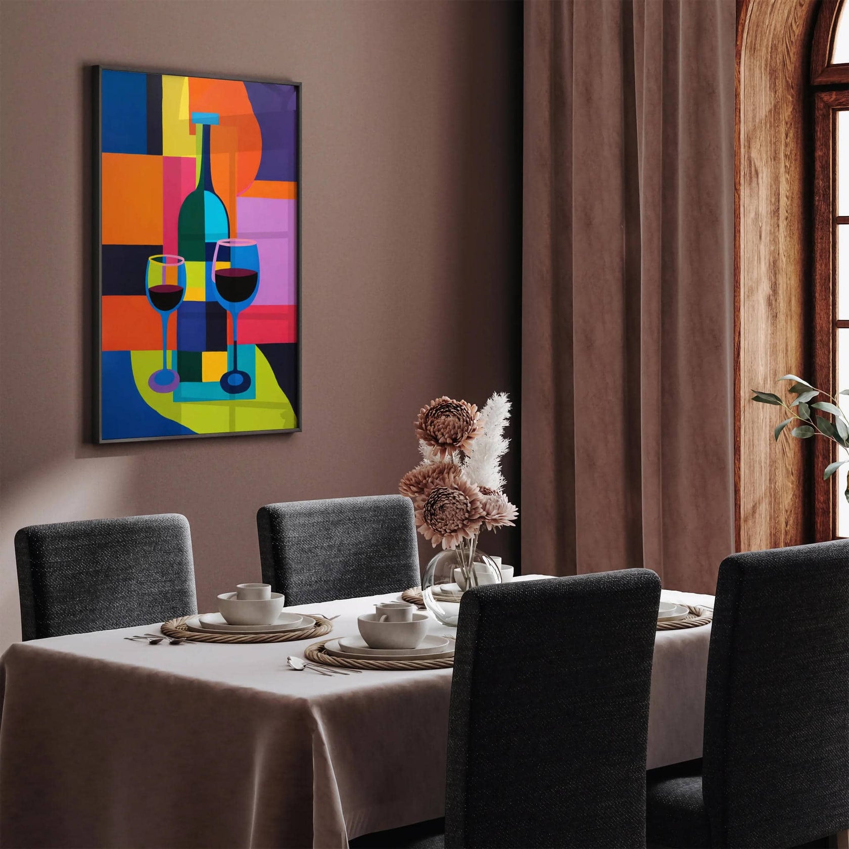 Colorful Wine Wall Art Wine Poster – HypeSheriff